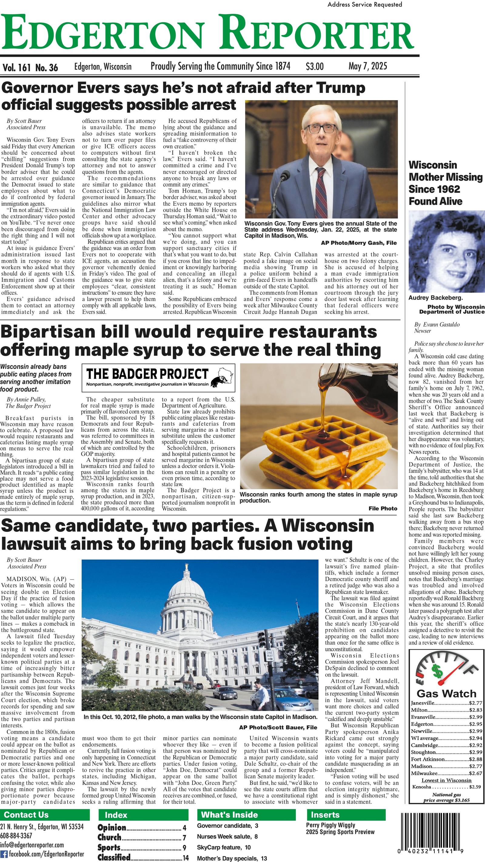 The Edgerton Reporter - May 7, 2025